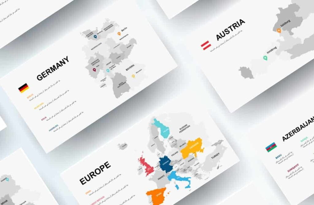 Pays du monde - Modèles PowerPoint réussis - Site Web en arabe